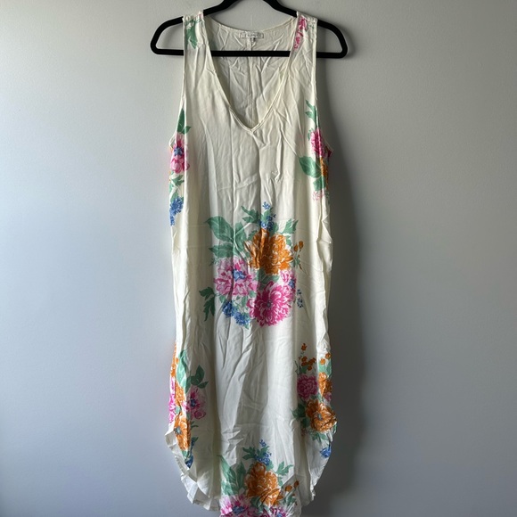 Z Supply | Dresses | Z Supply Cream And Floral Printed Sleeveless Maxi ...